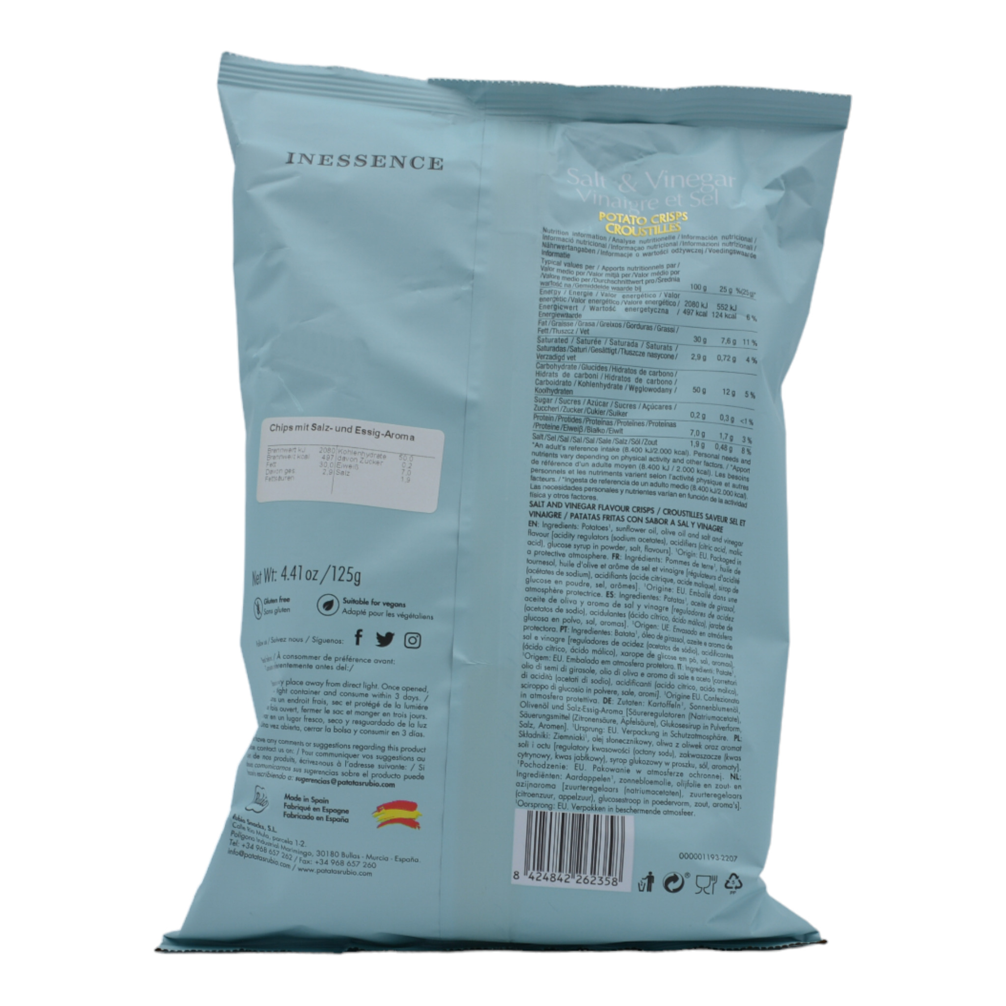 Rubio Salt & Vinegar Potato Crisps Croustilles